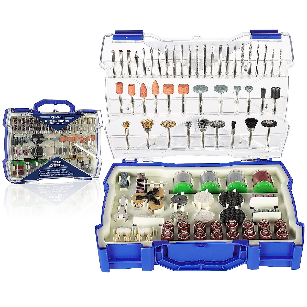 HARDELL Cordless Rotary Tool 3.7V 5-speed& 282 Rotary Tool Accessories Kit