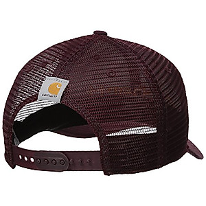 Carhartt Men's Canvas Mesh-Back Logo Graphic Cap, Port Closeout, OFA