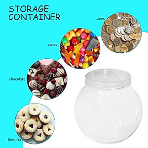 TOVINANNA 3pcs Candy Holder with Lid Small Storage Container Clear Candy Can Household Snack Holders Party Cookie Holder Small Holders Candy Container Storage Holder The Pet With Cover Jar