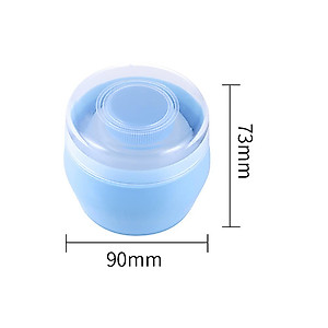 2pcs Puff with Case Empty Body Container Dispenser Case Large Puff with Sifter and Puffs for Body Home and Travel Use Blue
