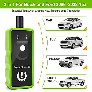 JDIAG TPMS Relearn Tool for and Ford Series Vehicles Super EL50448 Auto Tire Pressure Monitor Sensor Activation Reset Tool Upgrade Edition