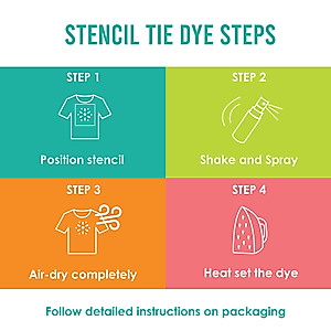 S.E.I. Neon Tie Dye Kit, Fabric Spray Dye, 8 Colors