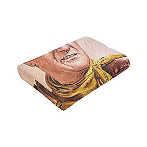 Attacoco John Wayne Gifts Merchandise Cozy Throw Blankets Hug Sleep Big Blanket Suitable for Sofa, Living Room, Bedroom, Double Bed, 60"x50"