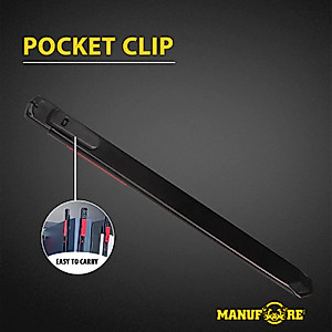 MANUFORE 30pcs 9mm Snap-off Knives with Safety Auto-lock, Metal Handle, Black Blade, Lightweight Portable Retractable Cutter for office, school, daily works