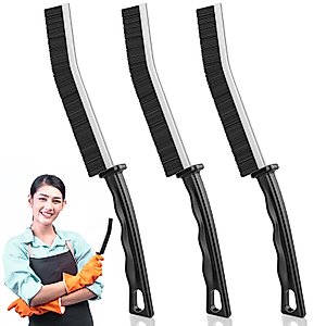 3Pcs Crevice Cleaning Brush, Gap Cleaning Brush, Hard Bristle Crevice Cleaning Brush, Bathroom Gap Cleaning Brush, Grout Cleaner Brush, Multifunctional Crevice Gap Brush Cleaning Brush