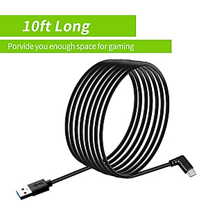 Herfair 10FT USB C VR Link Cable for Oculus Quest/Quest 2,High Speed Data Transfer Function Extender for Oculus Quest VR Headset and Gaming PC Fast Charging Cable Compatible for USB C Charger (3M)
