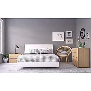 Nexera Queen Size Platform Bed, White