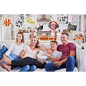 Movie Night Party Decorations for Hanging Swirls 30pcs - Hollywood Movie Theme Party Decorations Now Showing Movie Party Hanging Supplies
