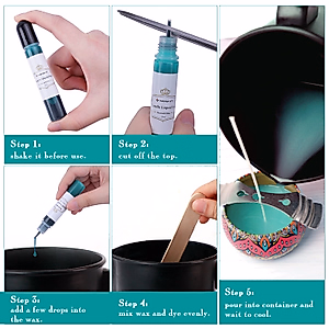 YRYM HT Candle Dye - 16 Popular Colors Candle Making Liquid Dye for Candle Making - Candle Color Dye for Candle Making, Safe and Natural （16 Bottle）