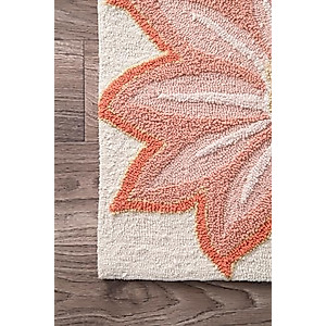nuLOOM Hand Tufted Palm Springs Area Rug, 6' x 9', Pink