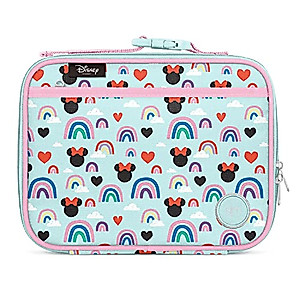 Simple Modern Disney Kids Lunch Box for Toddler | Reusable Insulated Bag for Girls | Meal Containers for School with Exterior and Interior Pockets | Hadley Collection | Minnie Mouse Rainbows