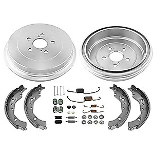 rear brake drums shoes spring 4pc kit replacement part toyota corolla 1.8L 2009 2010 2011 2012 2013 2014 2015 oe style set of 2