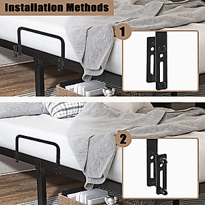 NXN-HOME Mattress Slide Stopper, Metal Mattress Retainer Bar for Adjustable Beds, Mattress Holder in Place to Keep Mattress from Sliding, Metal Mattress Stabilizers for Metal Bed Frame - 4 Pack