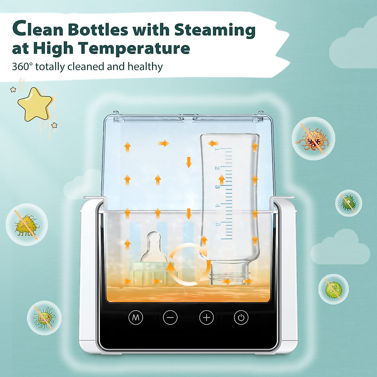 Baby Bottle Warmer for Breastmilk, Elechomes Baby Food Heater with LCD Display Accurate Temperature Control and Timer for All Bottles & Jars, BPA-Free