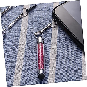 Hemobllo Mini Stylus Pen - 8 Pcs Crystal Capacitive Stylus Universal Touch Screen Pen Portable Stylus Pens with 3.5mm Jack Stylus for Smartphones Tablets Touch Screens (Random Color)
