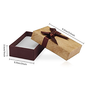 Lainrrew 12 Pcs Gift Box Set, Jewelry Gift Boxes Necklace Bracelet Earring Ring Box Cotton Filled Cardboard Paper Jewelry Box Gift Cases Bulk for Wedding, Engagement, Anniversaries (Mix 2)