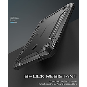 Poetic Revolution Case Designed for Galaxy Tab A7 Lite 8.7 with Screen Protector & Kickstand, Full Body Heavy Duty Rugged Shockproof Drop Protection Protective Case Cover, Black