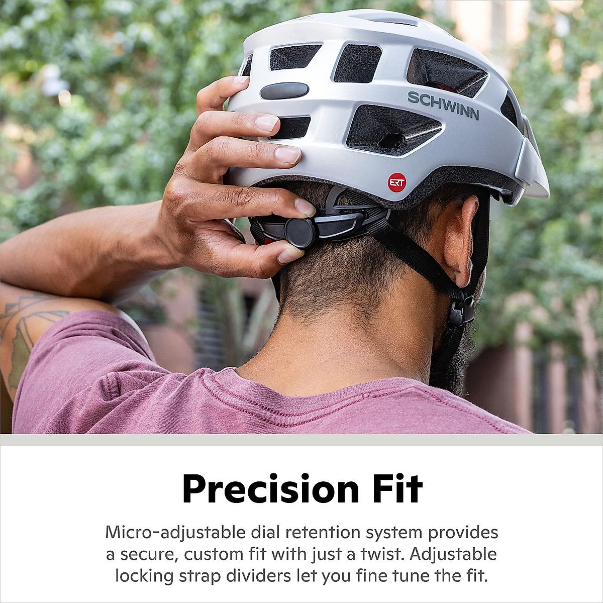 Schwinn Halcyon ERT Bike Helmet for Youth Boys Girls, Ages 8 to 14, Can Fit Head Circumference 54-58 cm, 19 Vents, Removeable Visor, Adjustable Fit, Medium Black