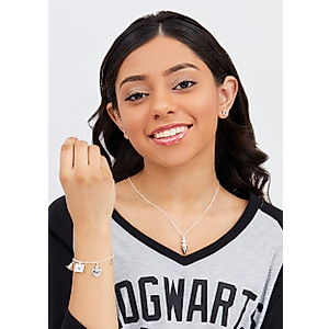 Harry Potter Womens Charm Bracelet - 7-inch Silver Bracelet Charms Jewelry