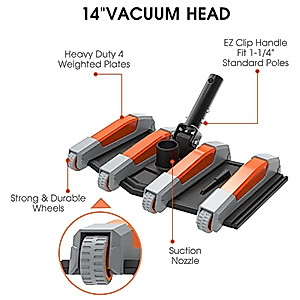 TidyMister Pool Vacuum Head - Heavy Duty Inground & Above Ground Cleaning