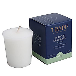 Trapp Signature Home Collection Coastal Sunrise Set 2oz Votive Scented Candle, Set of 4, Includes - No. 72 Amalfi Citron, No. 73 Vetiver Seagrass, No. 25 Lavender de Provence, and No. 20 Water