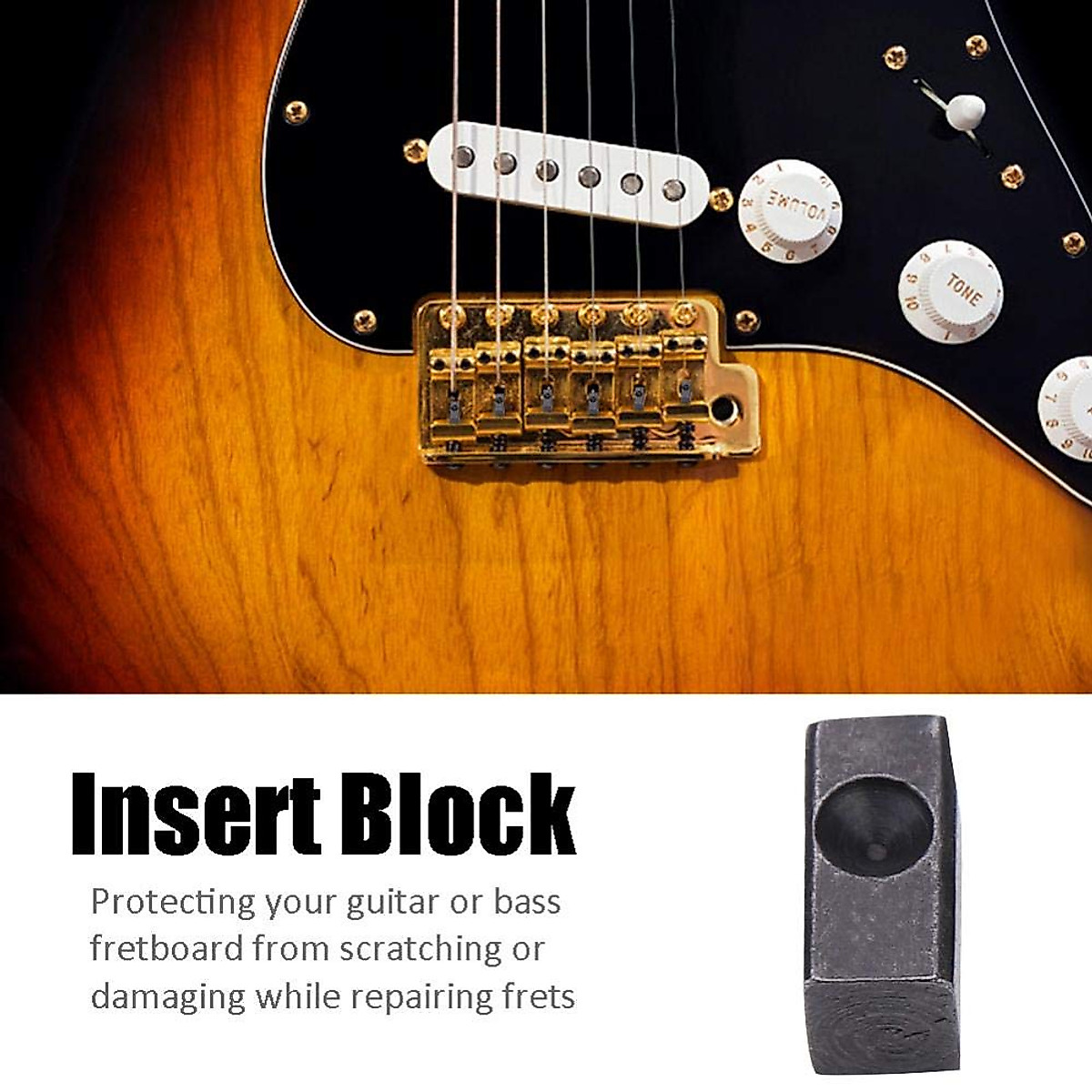 6 PCS Insert Blocks, Electric Guitar Tremolo Bridge Saddle Pro String Lock Insert Blocks for Electric Guitar Bridge Saddle Floyd Rose Block Floyd Rose Saddle Blocks