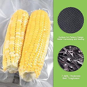 Zuukoo 8"*16.4' (2Rolls) FDA Standard Vacuum Sealer Bags Rolls with BPA Free, Heavy Duty Vacuum Sealer Storage Bags Rolls for Food Saver, Manually Cut