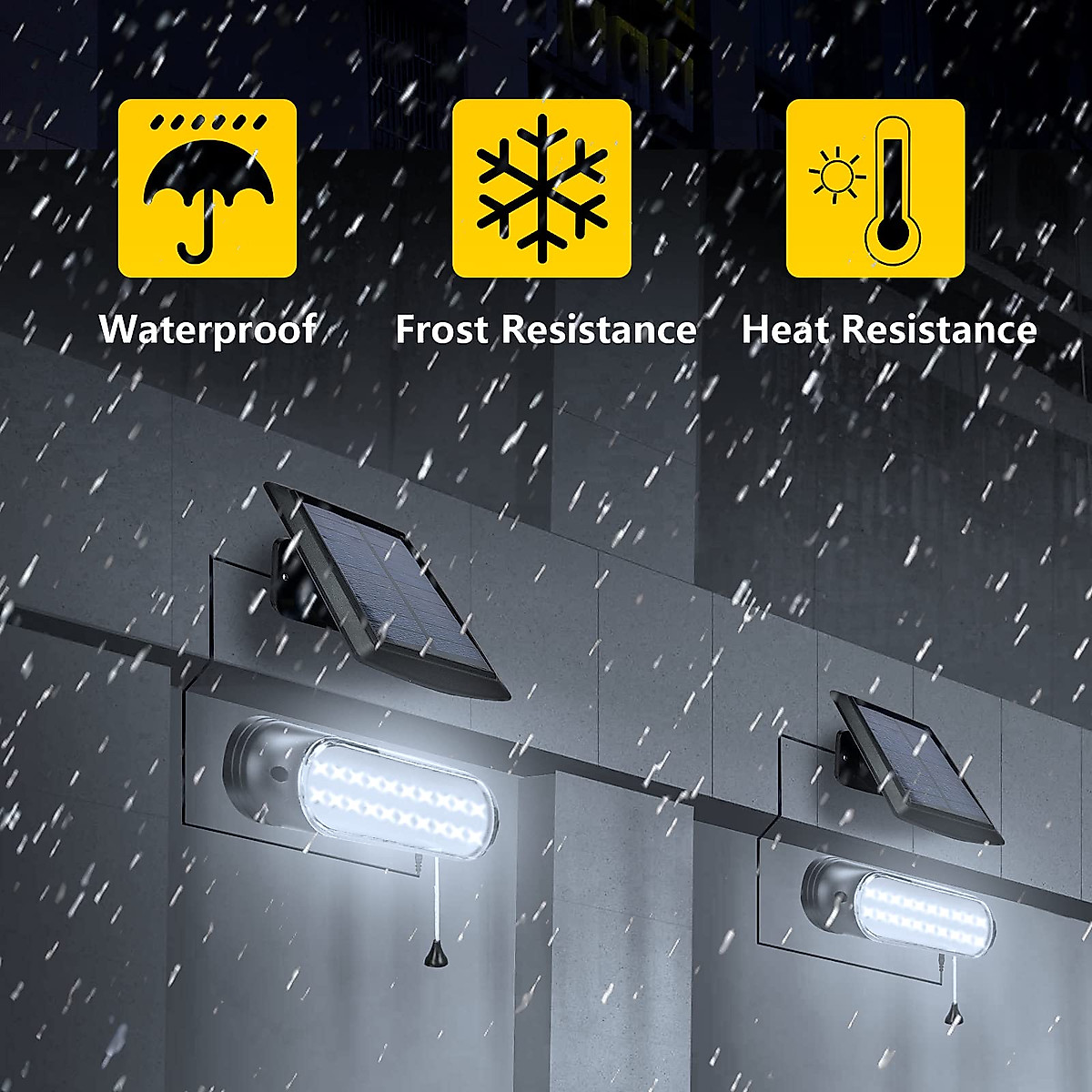 Eastcolor Solar Pendant Light Waterproof IP65 Outdoor Light Hanging Solar Lamp for Garden Patio Home Shed Camp Greenhouse Garage Hanging Porch Gazebo