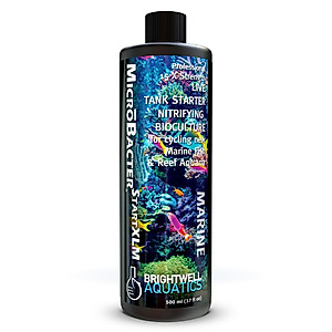 Brightwell Aquatics MicroBacter Start XLM - Concentrated Freshwater Nitrifying Bacteria - Quick Start Fish Tank Starter, Lift Microbe Levels & Water Filtering - Aquarium Water Treatments, 16.9 fl oz
