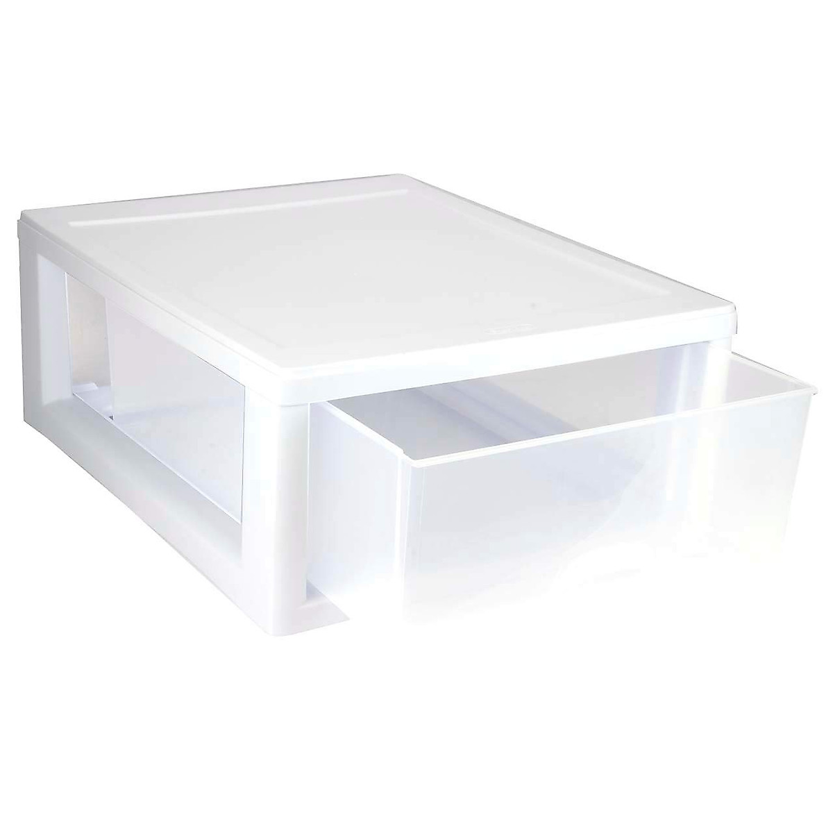 Sterilite 16 Quart Clear Plastic Stacking Storage Drawer Container Box (6 Pack) + 6 Quart Storage Drawer Container Box (6 Pack)
