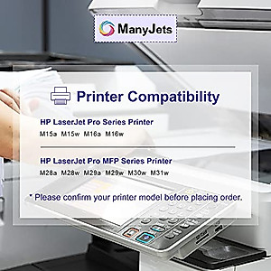 ManyJets 48A CF248A Compatible Toner Cartridge Replacement for HP 48A CF248A Work with HP M15w M29w M28w M15a M31w M16a M16w M28a M29a M30w Printer (Black,2-Pack)