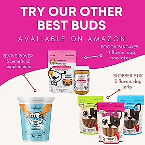 BUDDY BUDDER Bark Bistro Company Birthday Bash, 100% Natural Dog Peanut Butter, Healthy Peanut Butter Dog Treats, Dog Birthday, Dog Pill Pocket, Made in USA (17oz Jars)