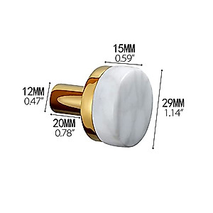 ZAHCHIS Golden Brass Hook Natural Marble Porch The Bathroom Towel Hook Wall Hook Golden Hooks for Hanging Contracted (Punch)