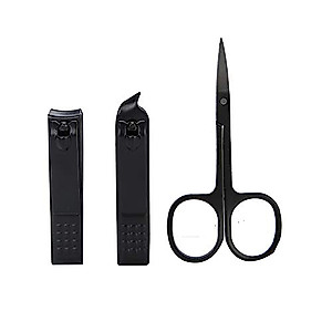 8pcs Manicure Set, Stainless Steel Material High Hardness Mens Grooming Kit, Eyebrow Scissors Nail Clipper Acne Needle Pedicure Kit, for Trim Nail Edge