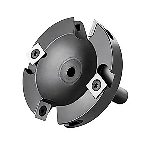 SpeTool CNC Spoilboard Surfacing Router Bit,1/2 Inch Shank 3 Inch Cutting Diameter, 2+2 Carbide Insert Slab Flattening Router Planer Bit for Woodworking Mill Planing