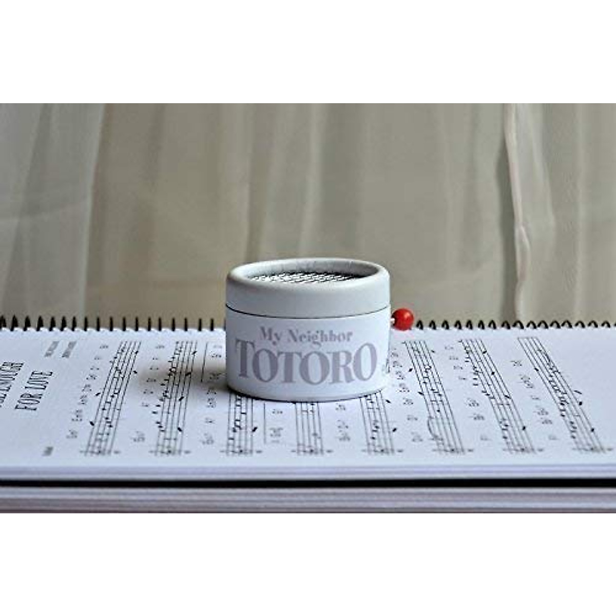 Japanese music box hand cranked music mechanism. Inspired by the Totoro Japanese Movie. 1,5 inch high and 2,1 diameter