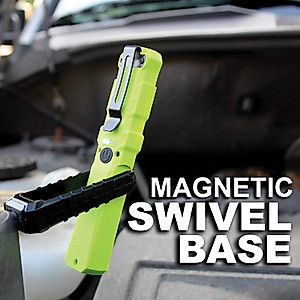 Clore Automotive Light-N-Carry LNCMINI "MANTIS" Rechargeable COB LED Work Light for Mechanics, HVAC Technicians, Plumbers, Contractors