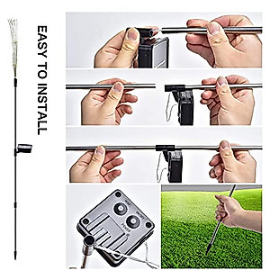 TiokMc Solar Firework Light, 120 LED Warm Light Outdoor Solar Garden Fireworks Lamp for Walkway Pathway Backyard Christmas Parties Decoration (White) (2 Pieces)