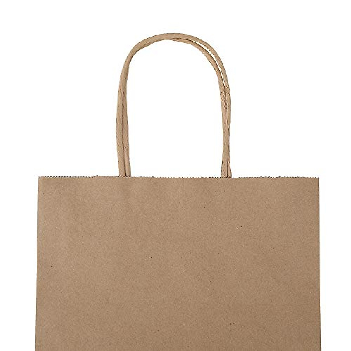 bagmad 100 Pack 8x4.75x10 inch Plain Medium Paper Bags with Handles Bulk, Brown Kraft Bags, Craft Gift Bags, Grocery Shopping Retail Bags, Birthday Party Favors Wedding Bags Sacks