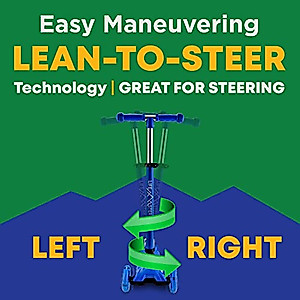 Kids Scooter – Children and Toddler 3 Wheel Kick Scooter – LED Wheel Lights Illuminate When Rolling– Adjustable Handlebar – Indoor and Outdoor Blue - Lifemaster
