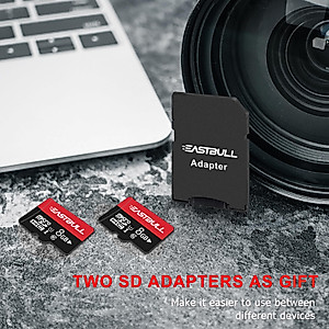 EASTBULL 8GB 10-Pack of Micro SD Cards, SD Memory Cards 8GB SD Cards Pack Full HD Video 90MB/s UHS-I U1 Micro SDHC Class 10 for Surveillance Security Cam (10 Units and 2 Adapters)