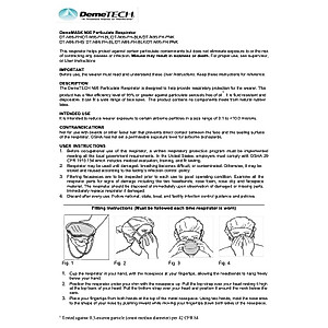 DemeTECH NIOSH N95 Respirator Face Mask, Fold-Style with Headbands, Made in USA, 20 Qty