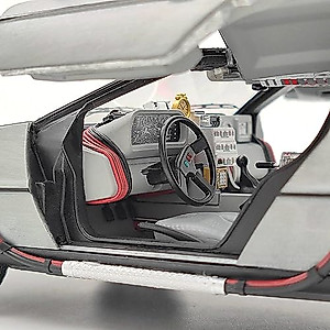 HW 1/18 Elite for Back to The Future Time Machine Ultimate Edition BCJ97 Diecast Car Models Hobbies Collection Gifts
