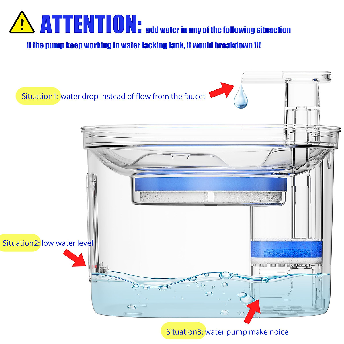 Cat Water Fountain, Stainless Steel Pet Water Fountain for Cats Inside Ultra-Quiet Pump, 2L/67oz Automatic Dog Dispenser Water Bowl, Multiple Pets Water Fountain Green