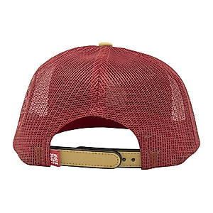 HOOEY Lone Star Beer Patch Adjustable Snapback Hat (Tan/Red)