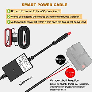 VSYSTO F4.5X Motorcycle Dashboard Camera Recorder 4.5'' LCD Waterproof with Front & Rear View Dual 1080P Sony Starvis 170° Angle Lens, Support TPMS Smart Gauge Voltmeter WiFi GPS(64GB Card Included)