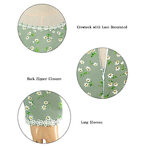 ROLECOS Pioneer Prairie Costume Womens Colonial Pilgrim Costume Amish Dress Pioneer Trek Dresses 3 Pcs Green L