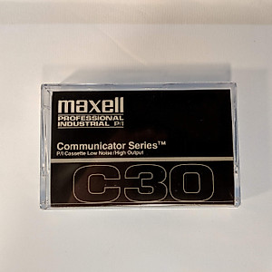 Box of 10 Maxell Professional Industrial Communicator Series Cassette Tapes C30