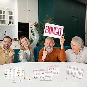 Bridal Shower Bingo Games - Blush Pink Floral Bingo Card - 24 Players Bingo Game Set for Adult Family Friends - Bachelorette Party / Wedding Shower Activities - Engagement Party Favors Supplies -C03