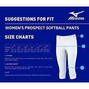 Mizuno Womens Prospect Softball Pant, Black, Small US